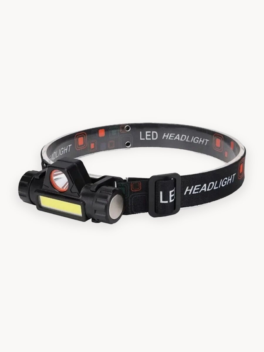 Налобный фонарь / фонарь светодиодный аккумуляторный /фонарик спортивный / кемпинговый на голову