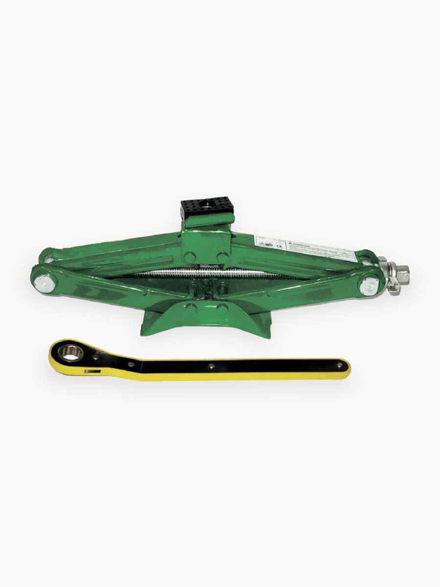 Домкрат автомобильный 1т, ромбический, винтовой, ручной, с трещоткой