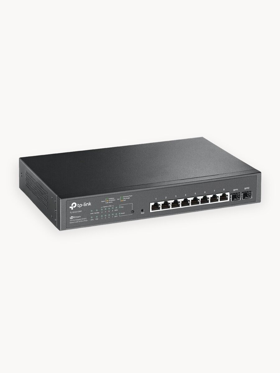 Коммутатор TP-LINK SG2210MP Smart 10 Gigabit POE + 2 Gigabit SFP