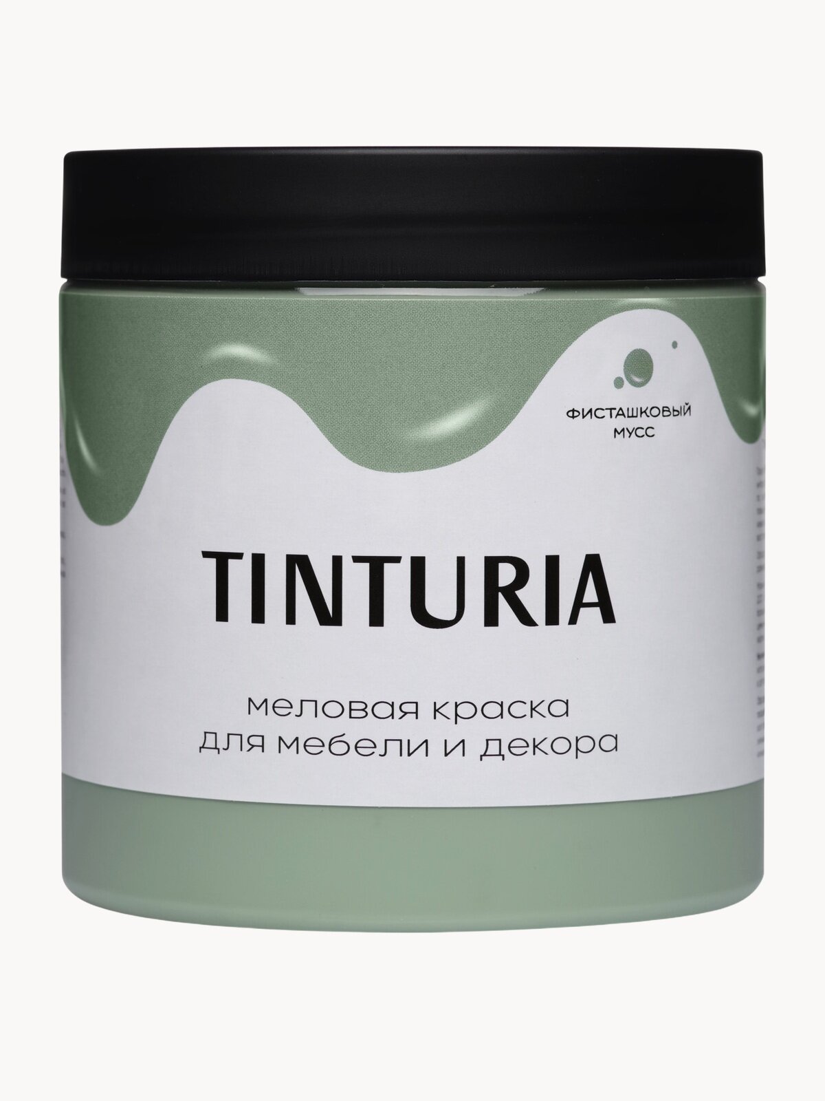 Краска для мебели и декора меловая TINTURIA матовая без запаха фисташковый мусс 0,75 кг