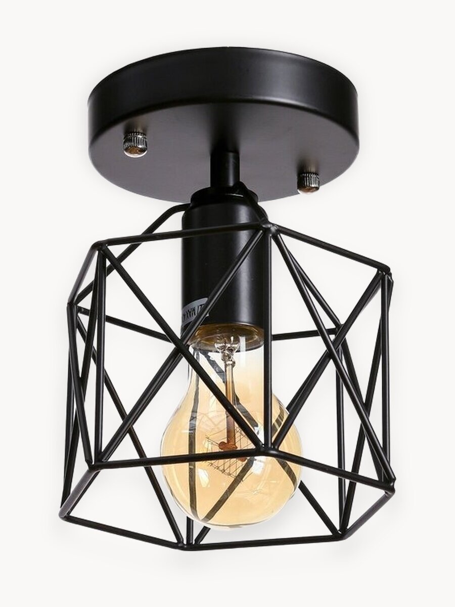 Люстра "Сеть" 1х40Вт Е27 черный 13х13х17 см BayerLux