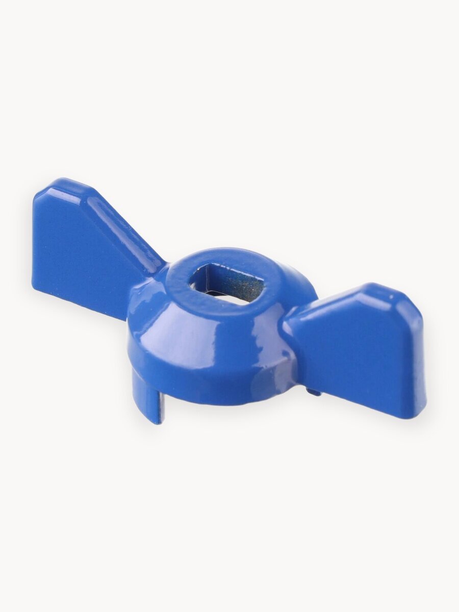 Ручка-бабочка Masterprof ИС.131175, для шаровых кранов, металлическая, синяя, 1/2-3/4 дюйма