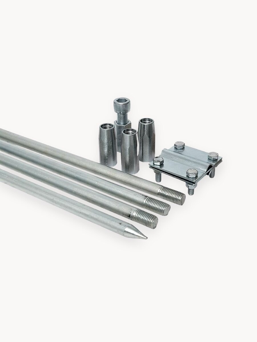 Заземлитель EKF ground-3, вертикальный, 6 м, гальваническое цинковое покрытие