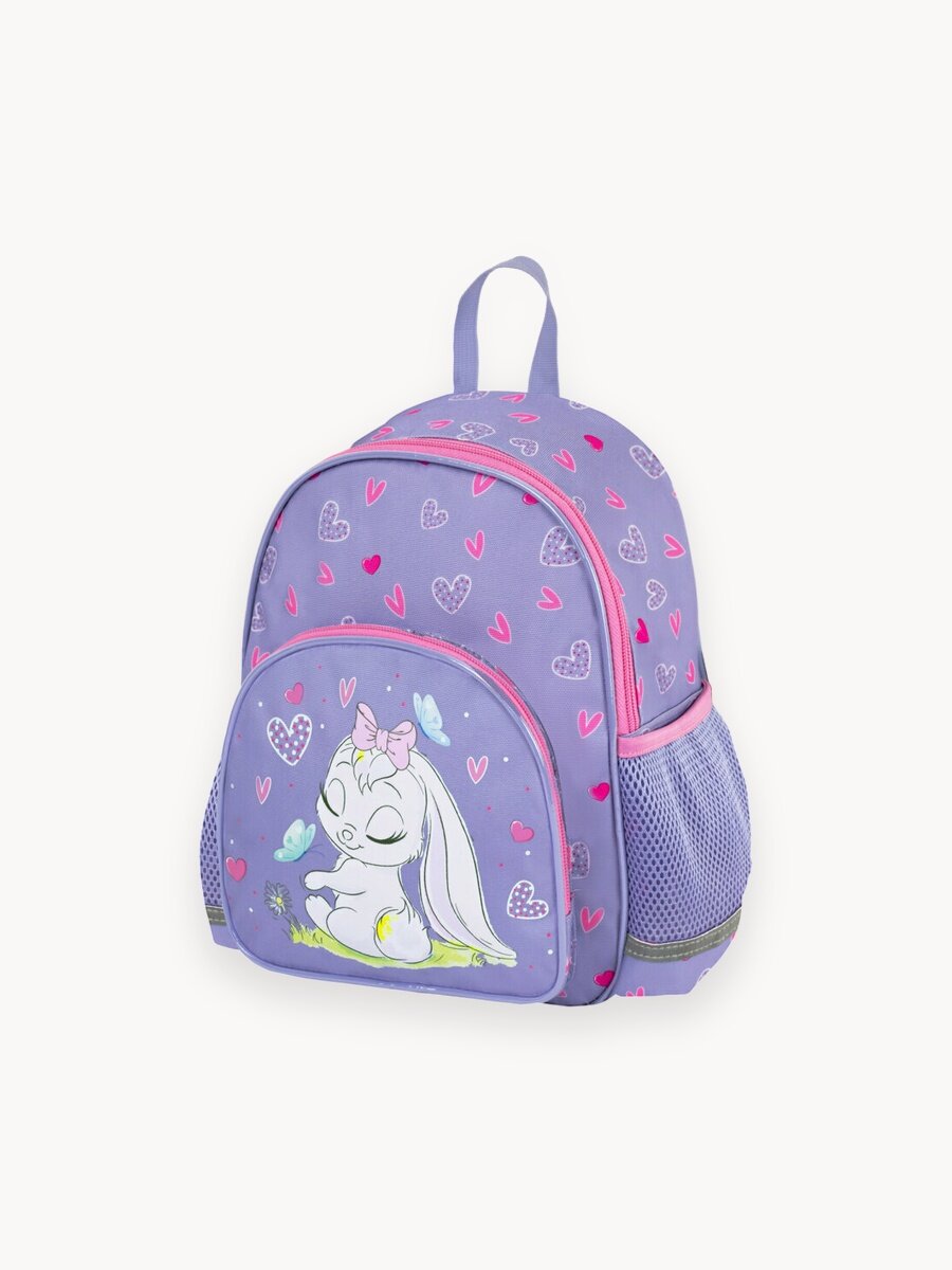 Рюкзак детский для девочки маленький дошкольный Brauberg Kids Play детский, 1 отделение, 3 кармана, Darling bunny, 29х23х12 см, 271390