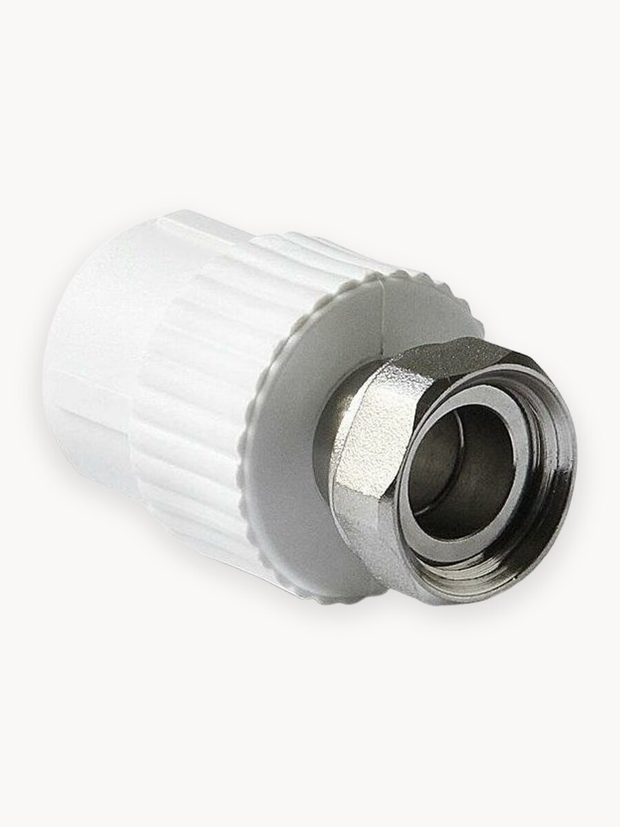 Муфта 25х1/2 (комплект 2шт) с накидной гайкой полипропиленовая Valfex