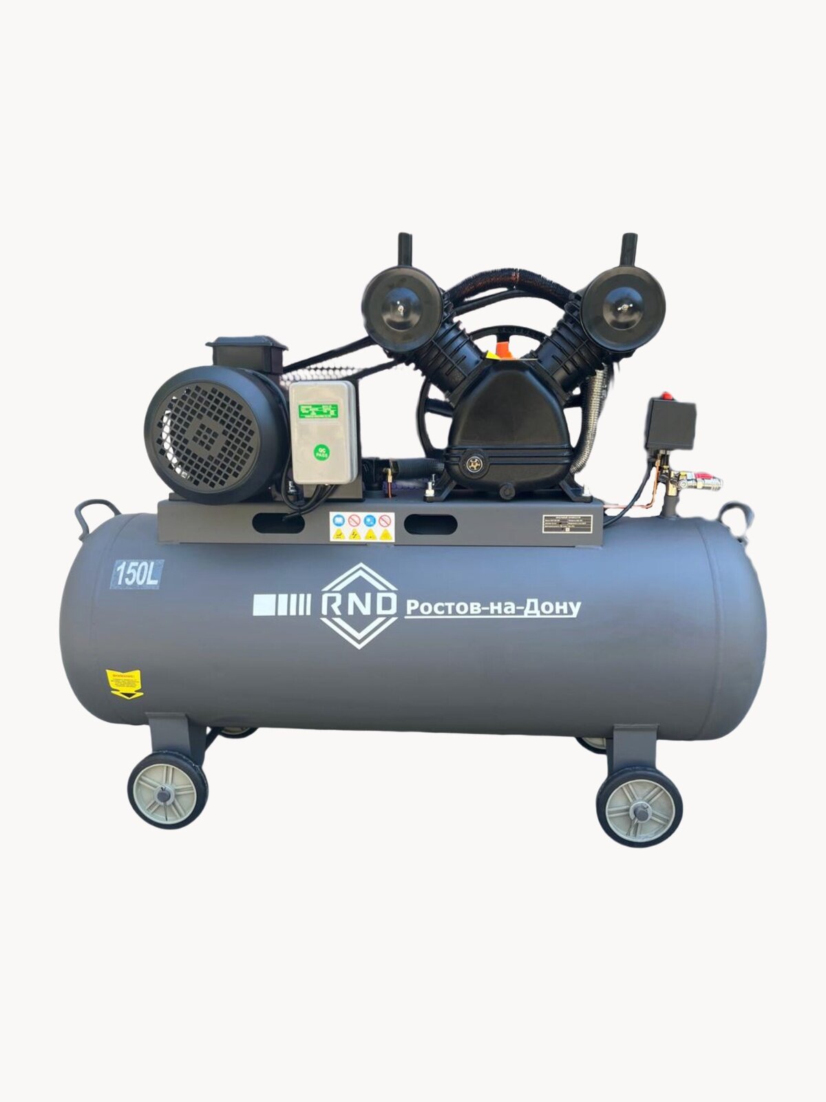 Компрессор Rnd КМ 720/150, воздушный, масляный,10 бар, 380 В, 4000 Вт, 720 л/мин, 150л