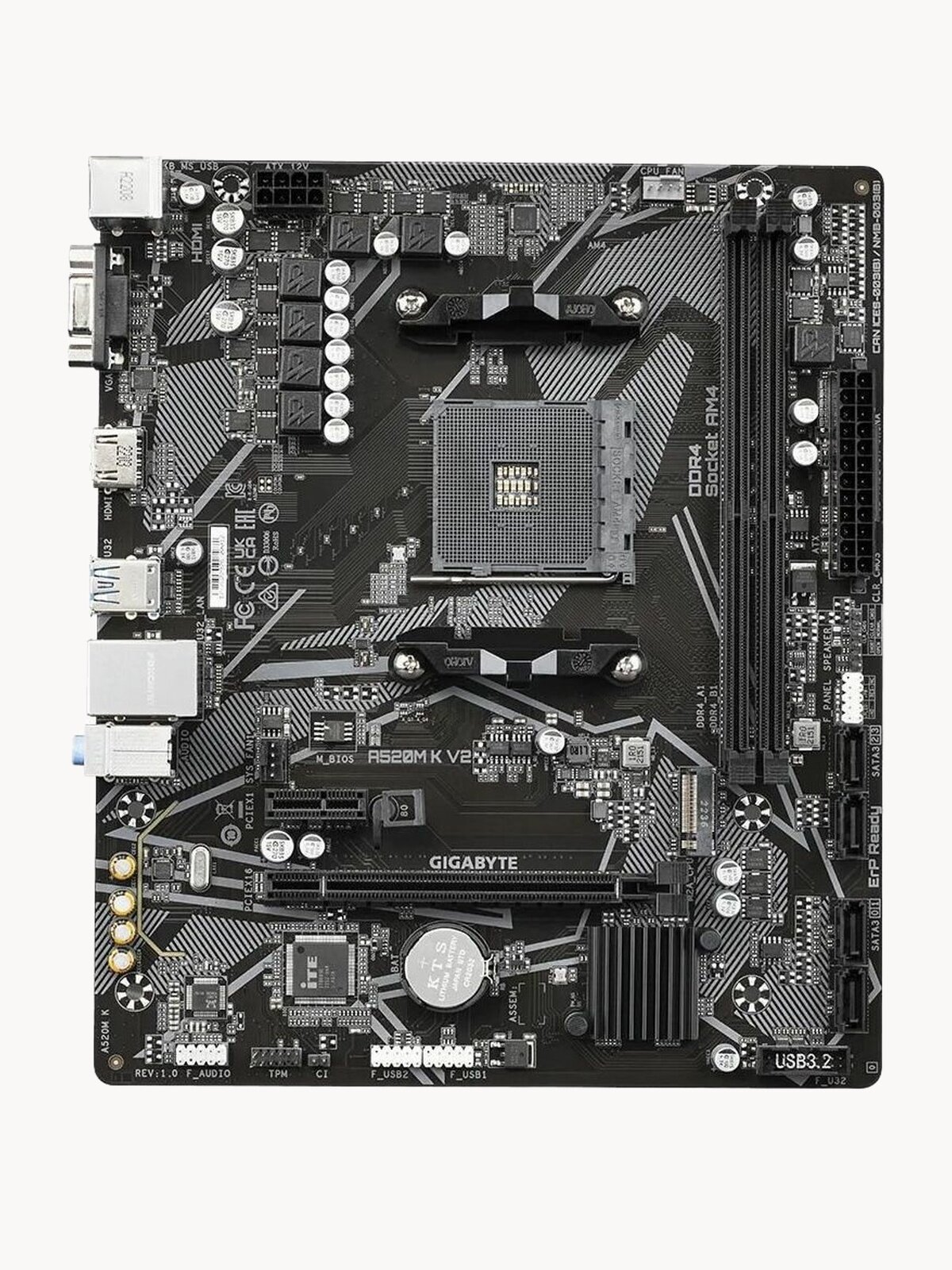 Материнская плата Gigabyte A520M K V2 Soc-AM4 AMD A520