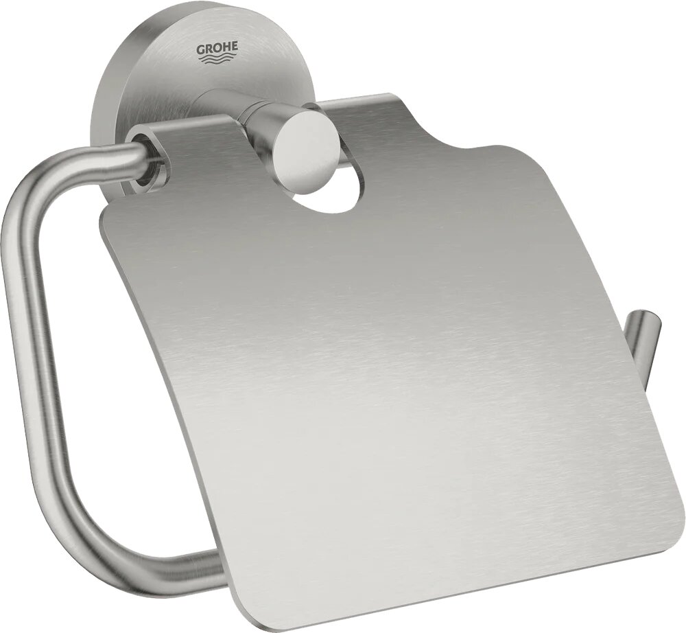 Держатель для туалетной бумаги Grohe Essentials 40367DC1 настенный, закрытый, сталь, матовый, латунный, на шурупах, с комплектом для монтажа