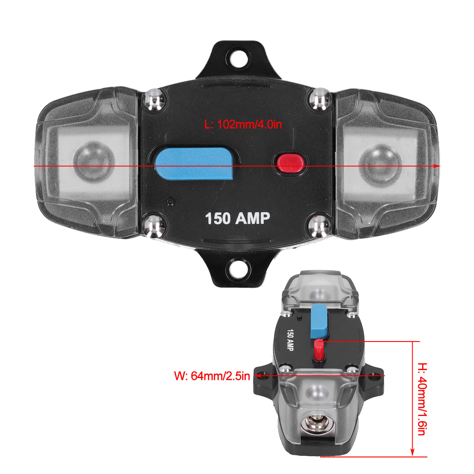Автоматический выключатель 150A, предохранитель, сброс, аудио модификация для лодок, грузовиков, автобусов, автофургонов, квадроциклов, лебедок, морских судов