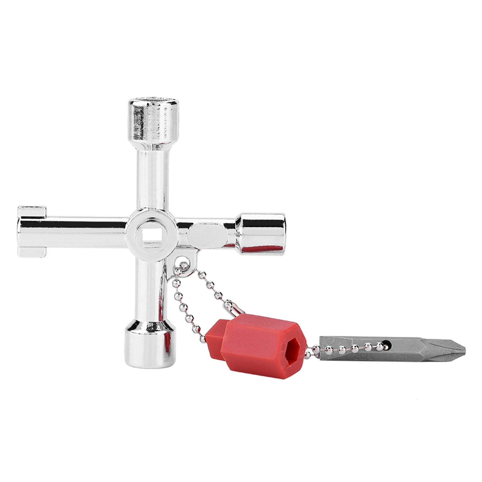 4 Way Multi -функциональный универсальный кросс -ключ с битом цинковых сплавных сантехников Инструменты