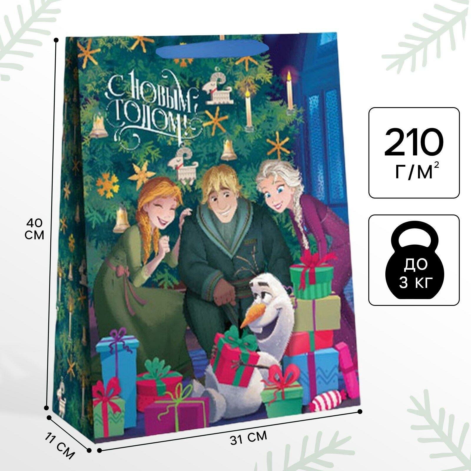 Пакет подарочный Дарите Счастье, дизайн: новогодний, цвет: разноцветный