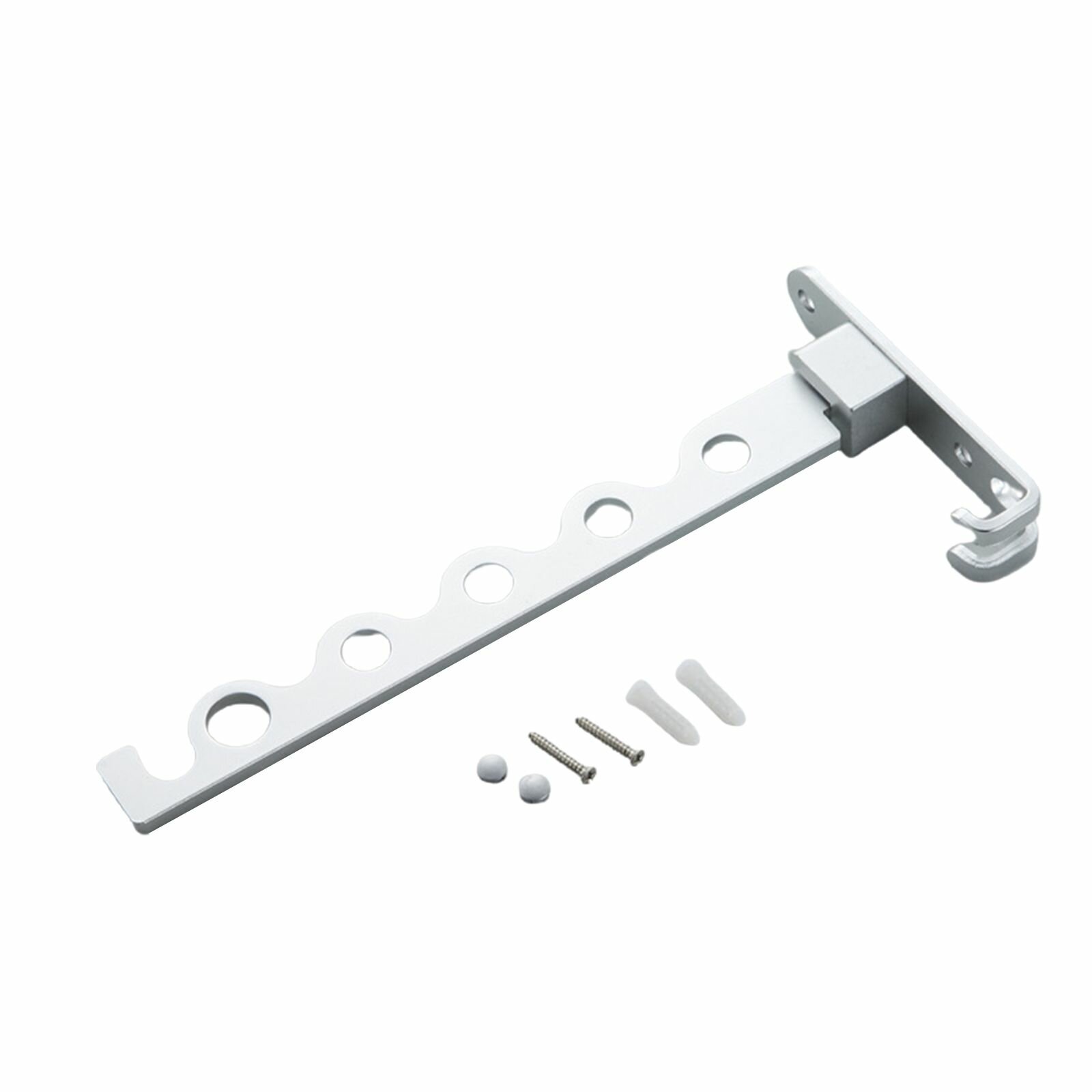 Набор вешалок плечиков, Настенная складная сушилка для белья и стойка для хранения одежды - серебряная, 1 штука