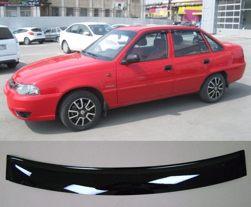 Дефлектор заднего стекла Ветровик Козырёк Спойлер для DAEWOO Nexia (Дэу Нексия) Качественный Пластик