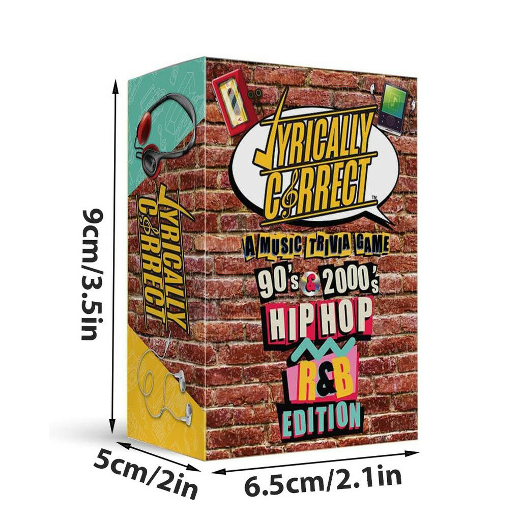 Lyrically correct карточная игра хип хоп 90-х и 2000-х с долговечной бумагой для развлечений на вечеринке