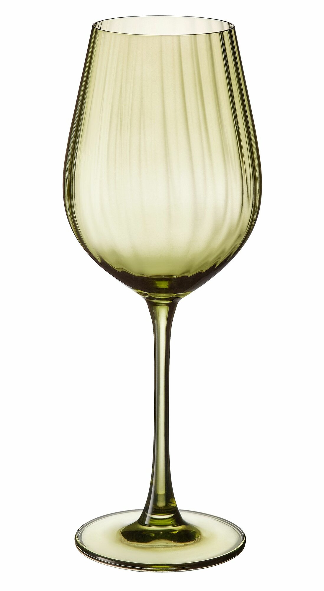 Бокал для белого вина "COLUMBA OPTIC", декор "Травянисто-зеленый", 400 мл (набор 2 шт), Crystal Bohemia/ БСС0635