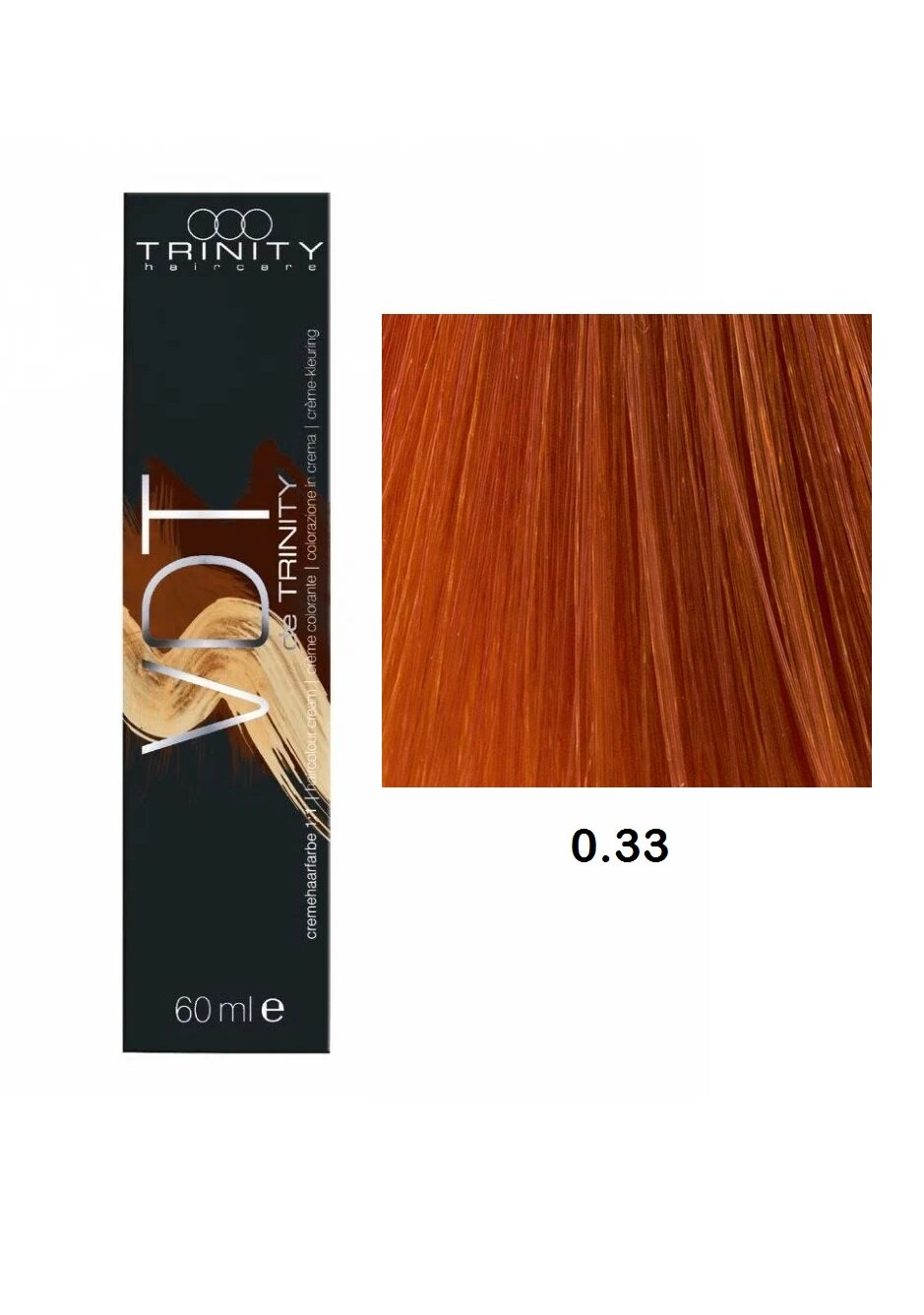 Trinity VDT Стойкая краска для волос 60 мл - VDT 0.33 gold Золотой