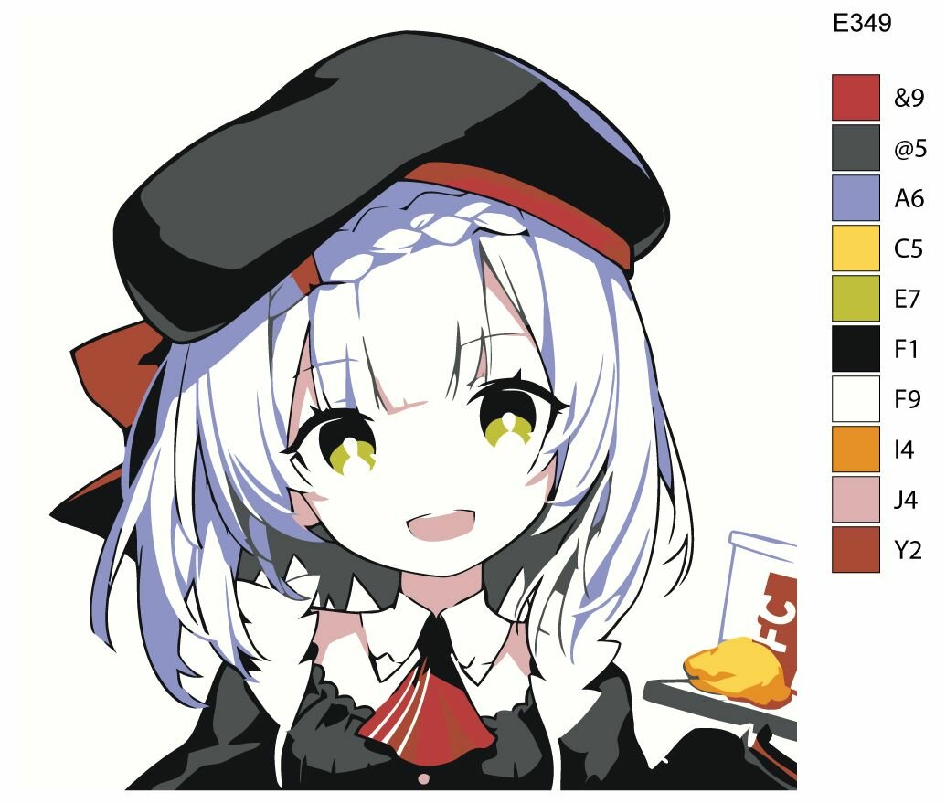 Детская картина по номерам E349 "Компьютерная игра Genshin Impact (Геншин Импакт). Кадзуха" 30х30