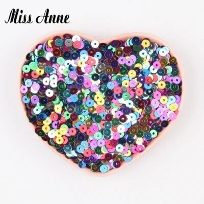 Блестки Miss Anne круглые, 6000 шт, 4 мм, Черный, FRSilver mix