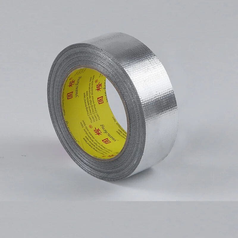 10 м 20 м лента из стекловолокна, алюминиевой фольги, HVAC, термостойкая лента, теплозащитный экран, термозащитный барьер, клейкая основа, термоотражающая лента