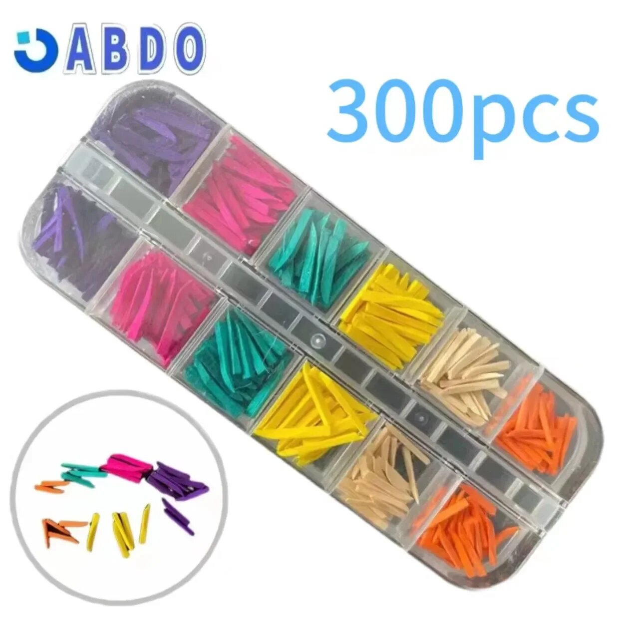 Одноразовые деревянные межзубные клинья Odontologia Materiais Dentistica 300 шт. 300pcs