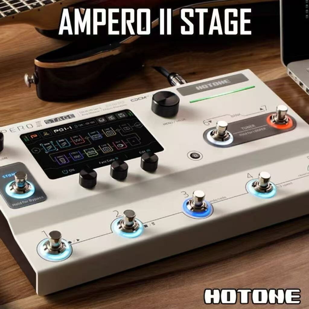 Hotone Ampero II Stage Пробное моделирование усилителя Процессор эффектов DSP Педаль эффектов для гитары Ampero 2 Stage