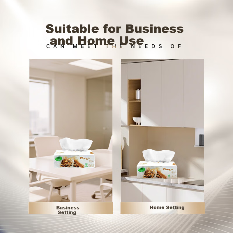 Kleenex Single Layer 150 Sheets*6 Packs Wholesale Restaurant Style Facial Tissue Paper Napkins Absorbent Paper Tissue Paper Towels