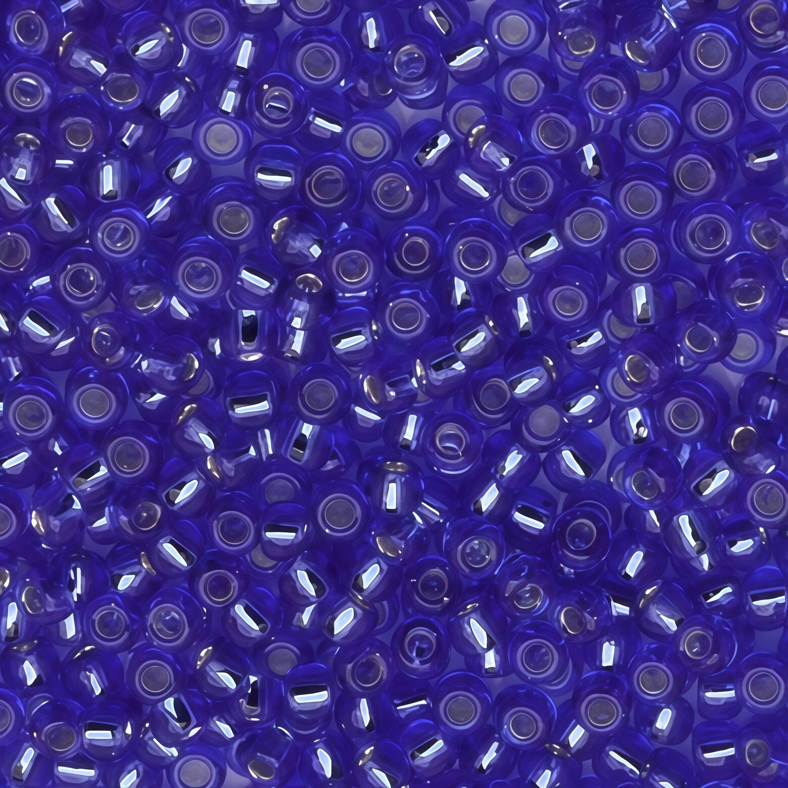 Бисер TOHO круглый, размер 10/0, цвет #35 (Внутреннее серебрение, сапфир), 10 грамм