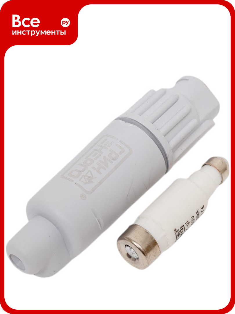 Предохранитель гринэнерго D01 gl 6A в комплекте с корпусом ПП-1 (Е14) (GURO-B-6770) ge-guro-d01-6a