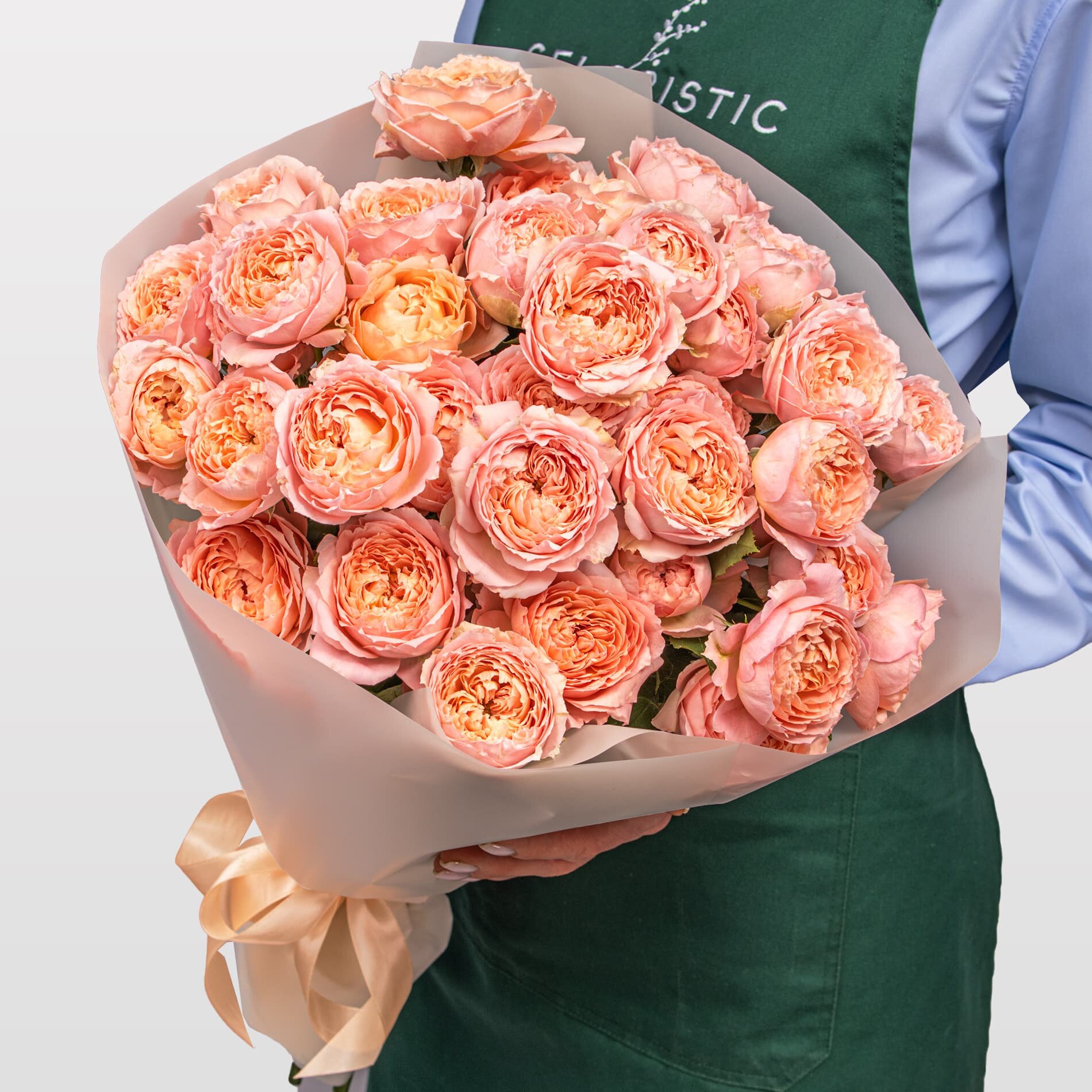 Букет из кустовых Роз Джульетта Рассвет в Вероне