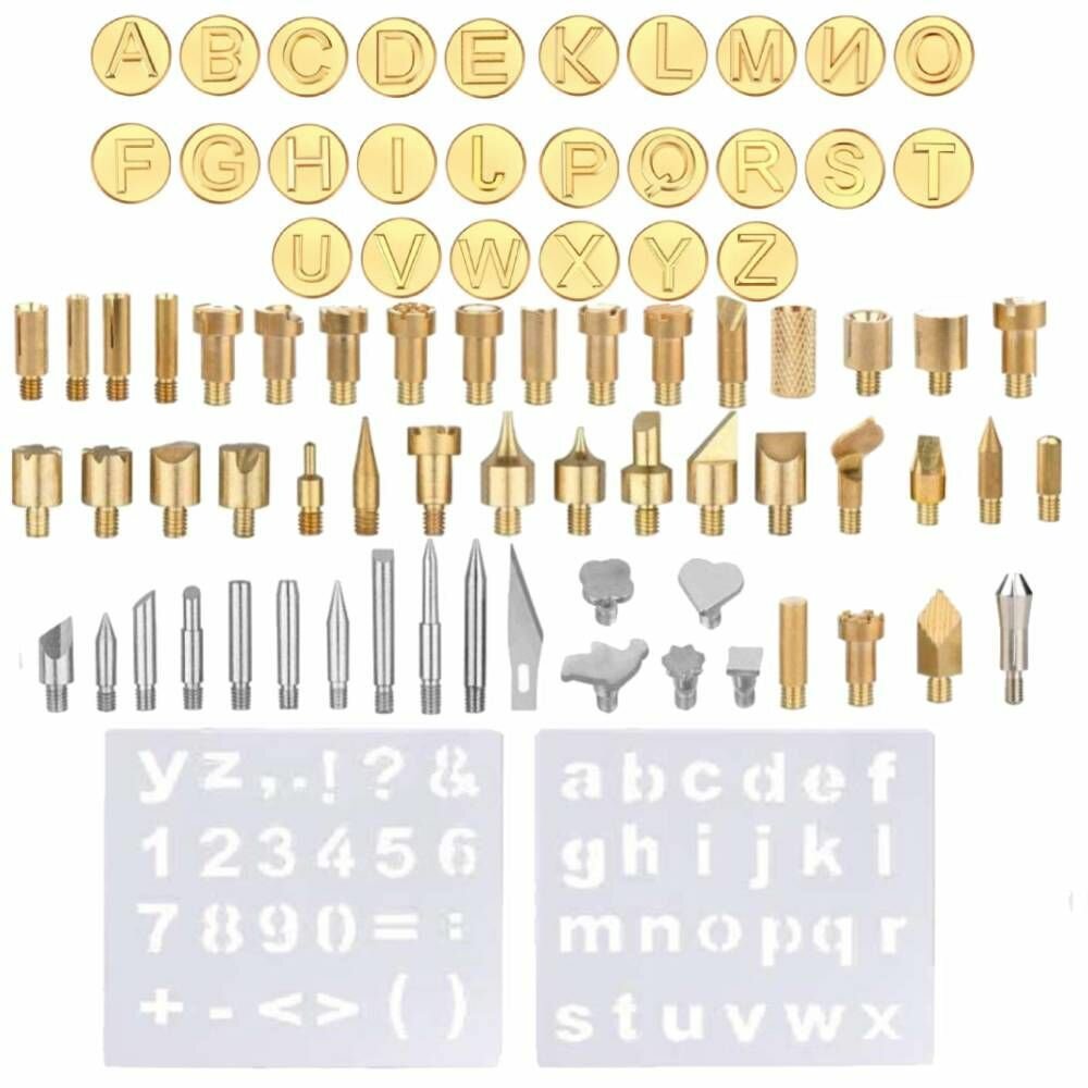 83 наконечников для паяльника, инструменты для резьбы по дереву, клеймо с заглавными буквами, используются для обработки резьбы по дереву и обжига древесины