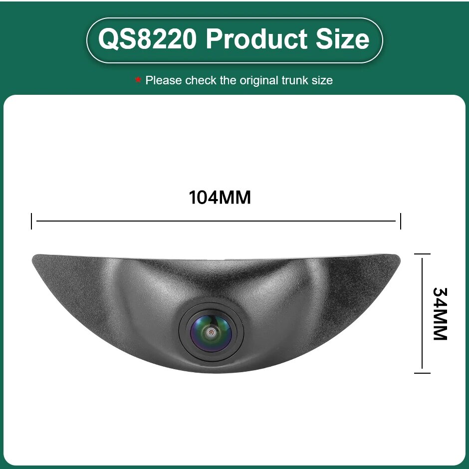 Автомобильная камера QS8220-logo-camera AHD1080P-175Deg