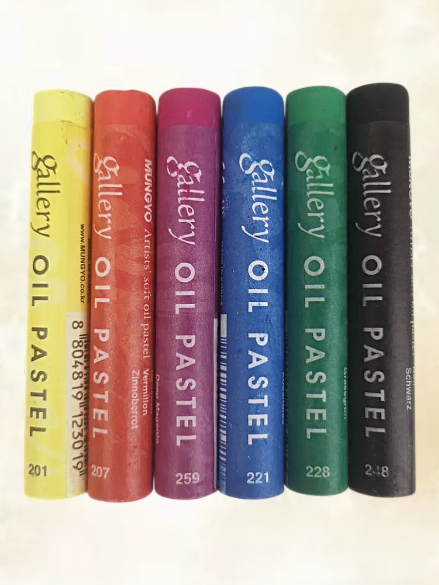 Пастель масляная мягкая профессиональная MUNGYO Gallery Набор №3 (6шт)