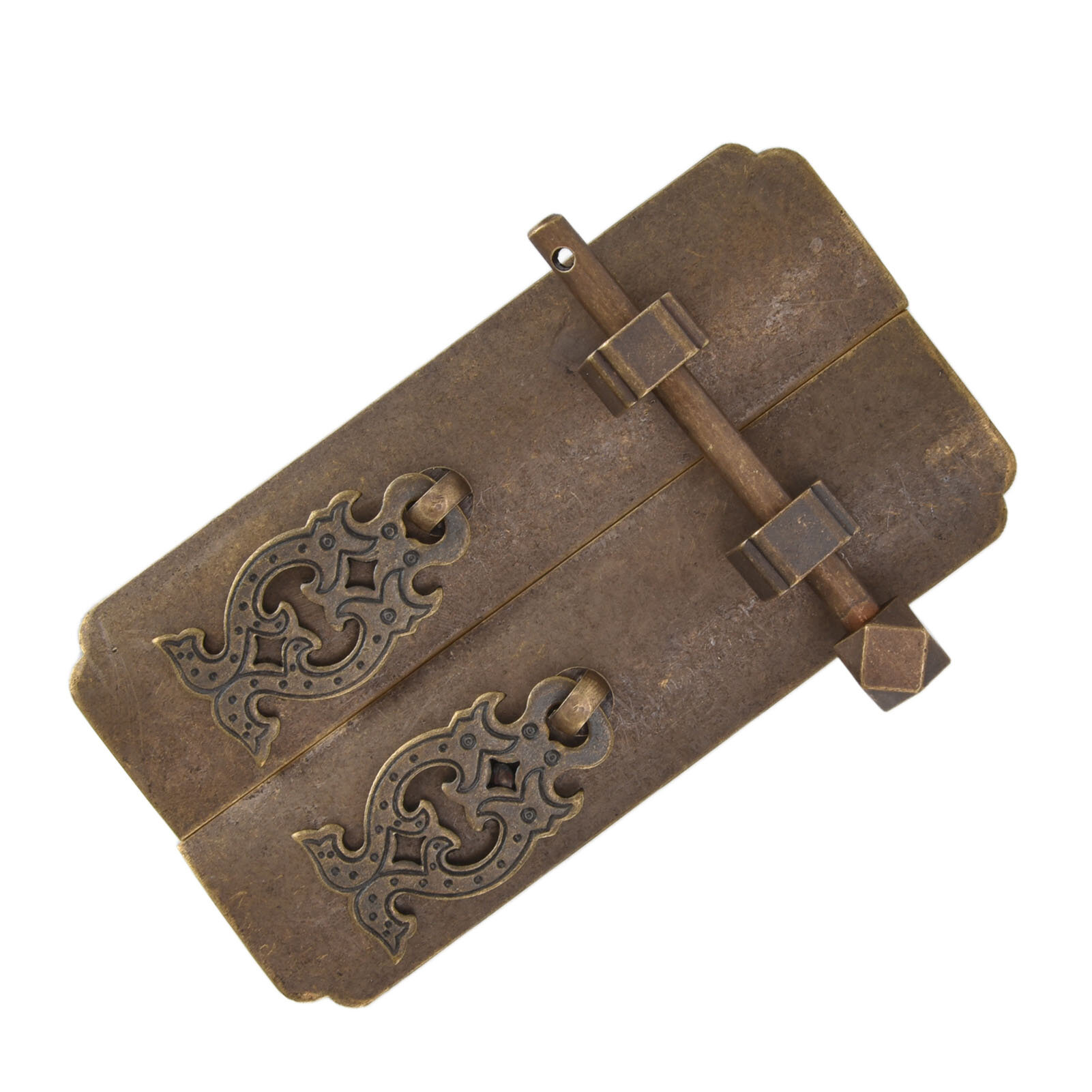 Китайская античная латунная ручка, ретро изысканная простая установка, восточные ручки для шкафов, шкафов, бронзового цвета