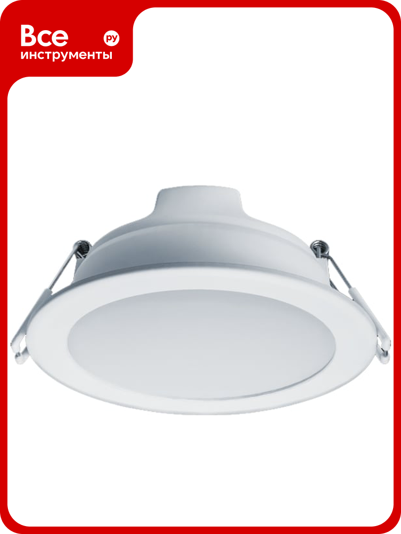 Светильник Navigator 14 477 NDL-P3-7W-840-WH-LED 14477, светодиодный, белый пластик, IP44 защита от влаги и пыли