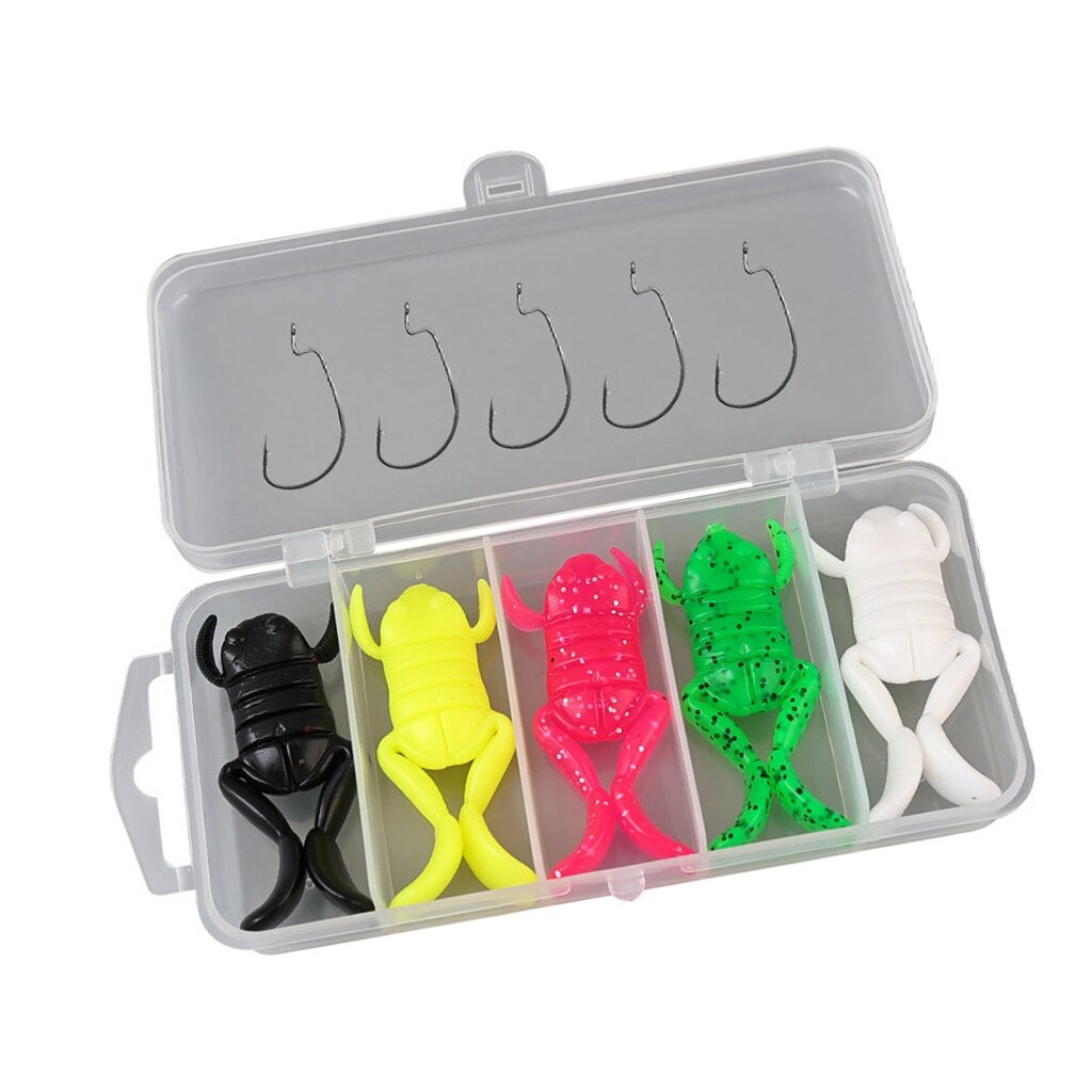 5шт Верхушечные Лягушки Приманки Форель Swimbait 4,8 см Искусственные Рыболовные Приманки с Крючком Лягушки Crankbait Приманка Мягкие Приманки