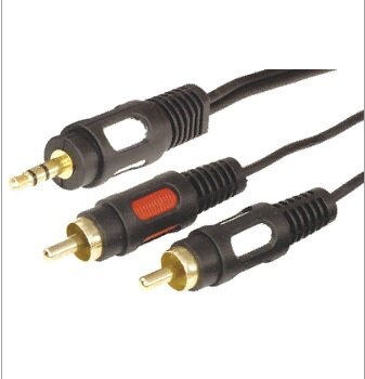 Шнур 3.5 Stereo шт - 2RCA шт 1. 5М (GOLD)