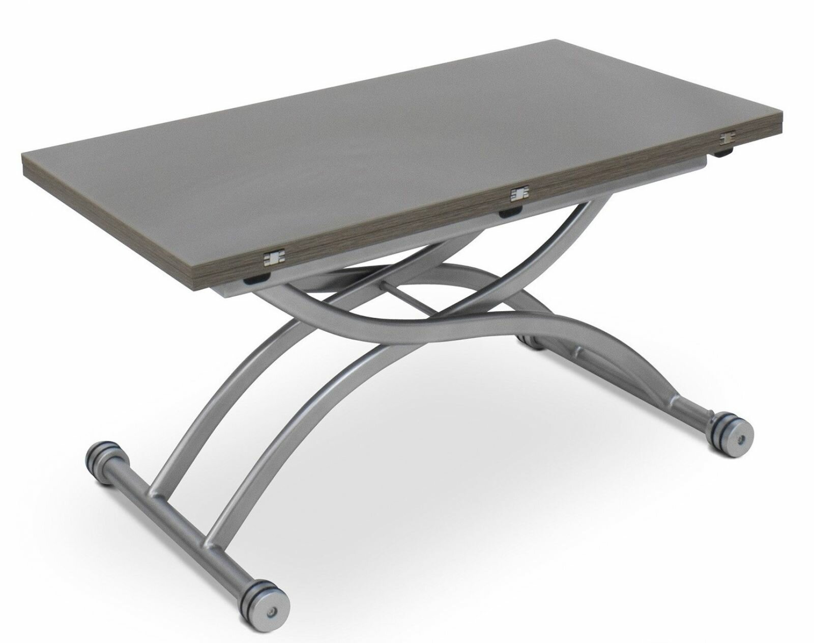 Стол-трансформер В2323-2 серое (капучино) стекло 57/114х100х77 см