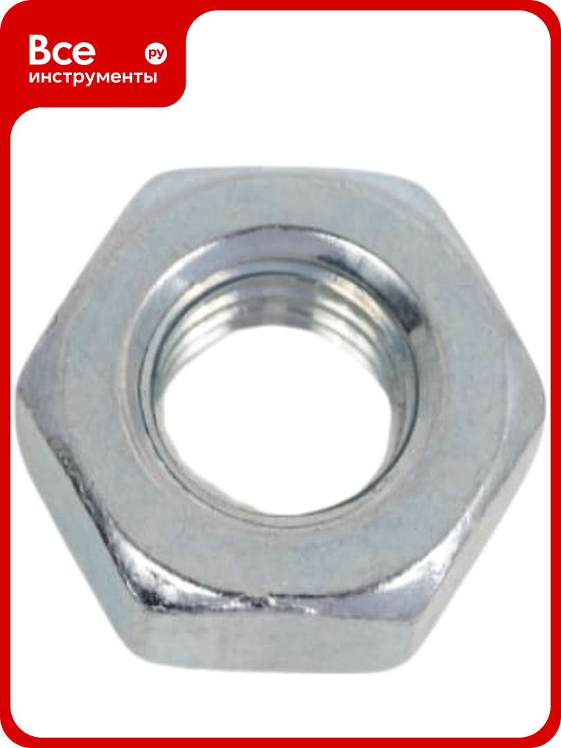 Шестигранная гайка Стройметиз DIN934 М6 цинк 400 шт. 3030048