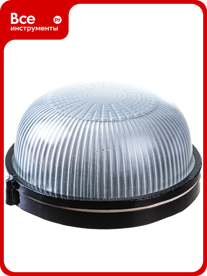 Светильник SVET НБП 03-60-001 УХЛ1 влагозащищенный черный с мощностью 60 Вт и диаметром 19 см для накладного монтажа