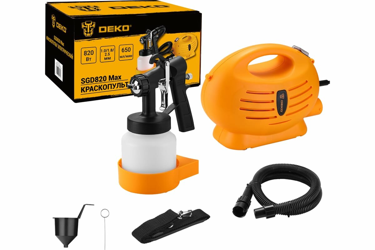 Краскопульт электрический DEKOSGD820 Max, 800 мл, 820Вт 085-1332
