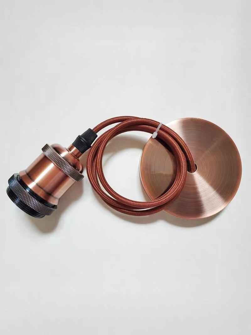 Патрон для ламп LJHI, E27, керамический/металлический, ретро-дизайн, длина 1 м