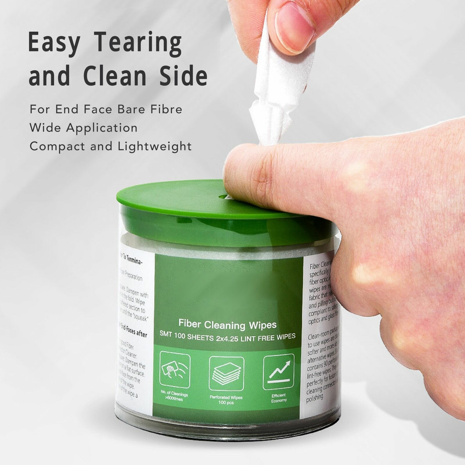 100 листов для чистки оптоволокна, очиститель от пыли, инструмент для сухого и влажного двойного назначения для инструментов