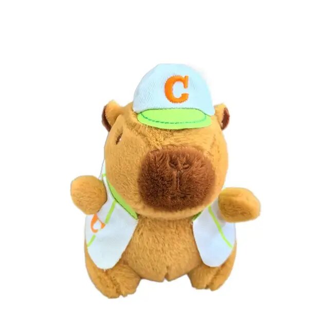 Милая игрушка-брелок в виде капибары, разноцветный мультяшный головной убор в виде капибары, кукла-капибара, мягкие игрушки, морская свинка