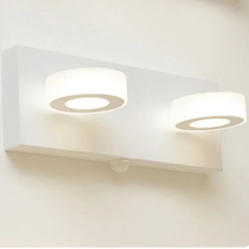 Зеркальная лампа для ванной комнаты, зеркальная лампа для ванной комнаты, безразмерная лампа для стола, туалетный столик, приспособление для заполнения, 3000K-Warm, 2 heads, Белый