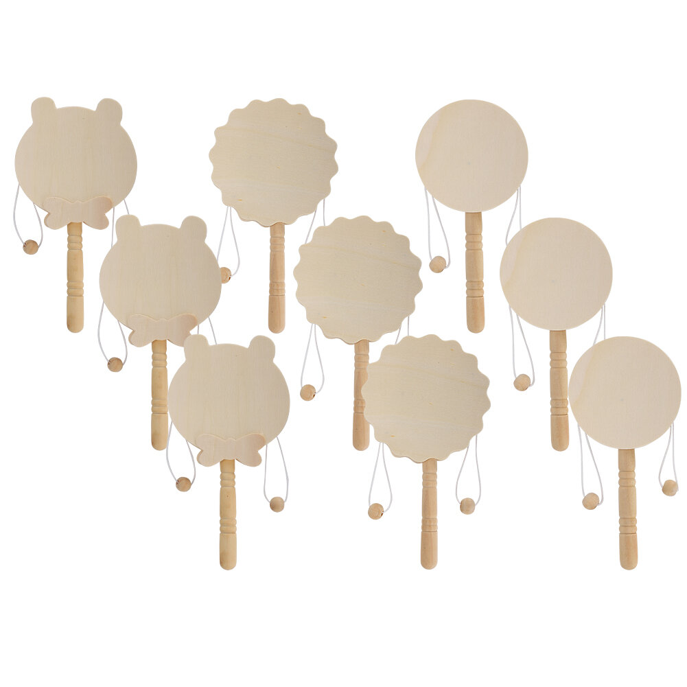 3 сета мультфильм деревянные погремушки детские игрушки деревянные ручной работы