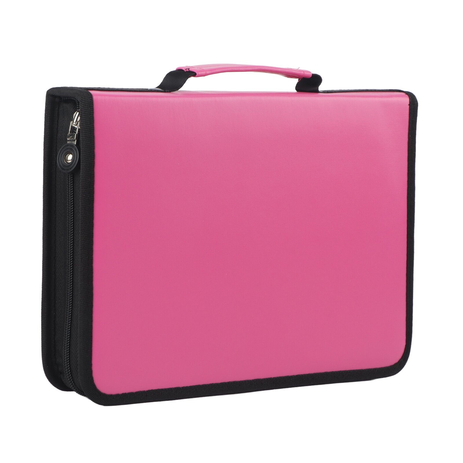 Прочный пенал из искусственной кожи на молнии для ручек и художественных принадлежностей, красный портативный органайзер для хранения