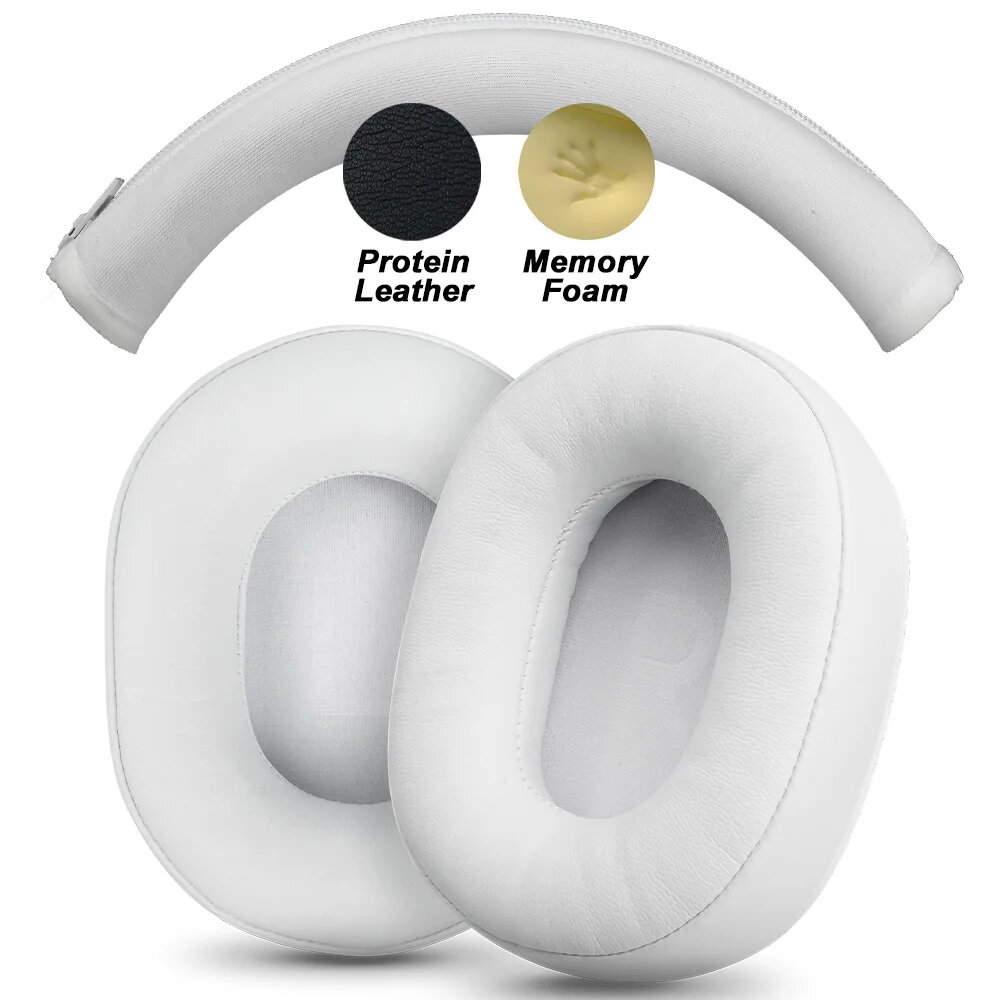 Кожаные амбушюры для наушников Audio-Technica OME OH MY EAR White Leather combo