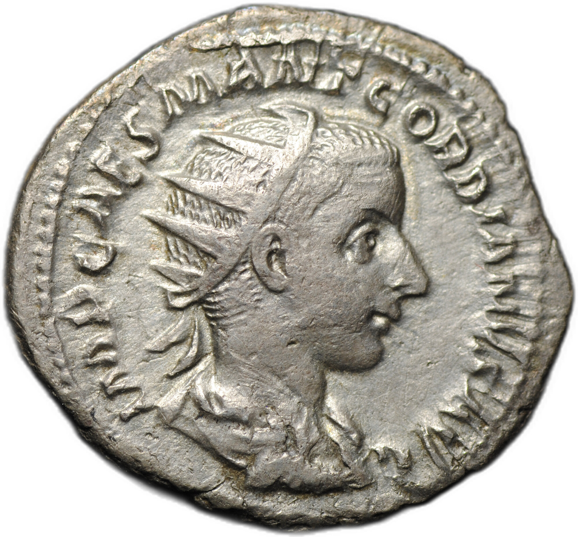 Монета Антониниан 240 Гордиан III Виртус Римская Империя