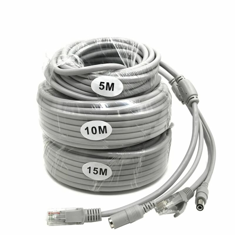 Кабель видеонаблюдения RJ45 Ethernet DC Power Cat5 сетевой LAN-кабель POE для POE IP-камеры NVR Concatenon