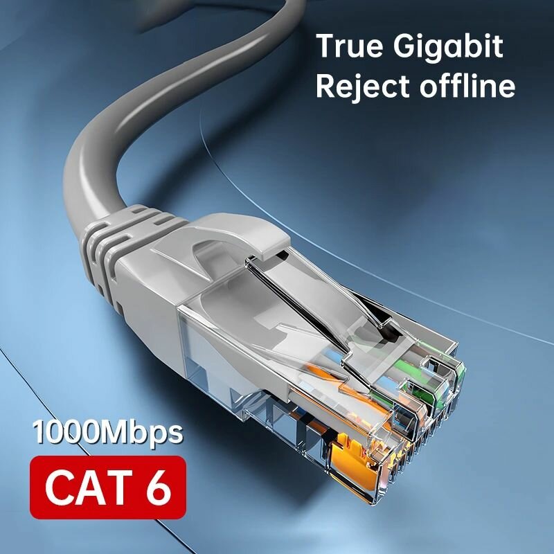 Кабель Ethernet LAN YE Cat6, гигабитный, высокоскоростной, 1000 Мбит/с, экранированный сетевой кабель RJ45 для ПК, PS5, PS4, PS3, Xbox